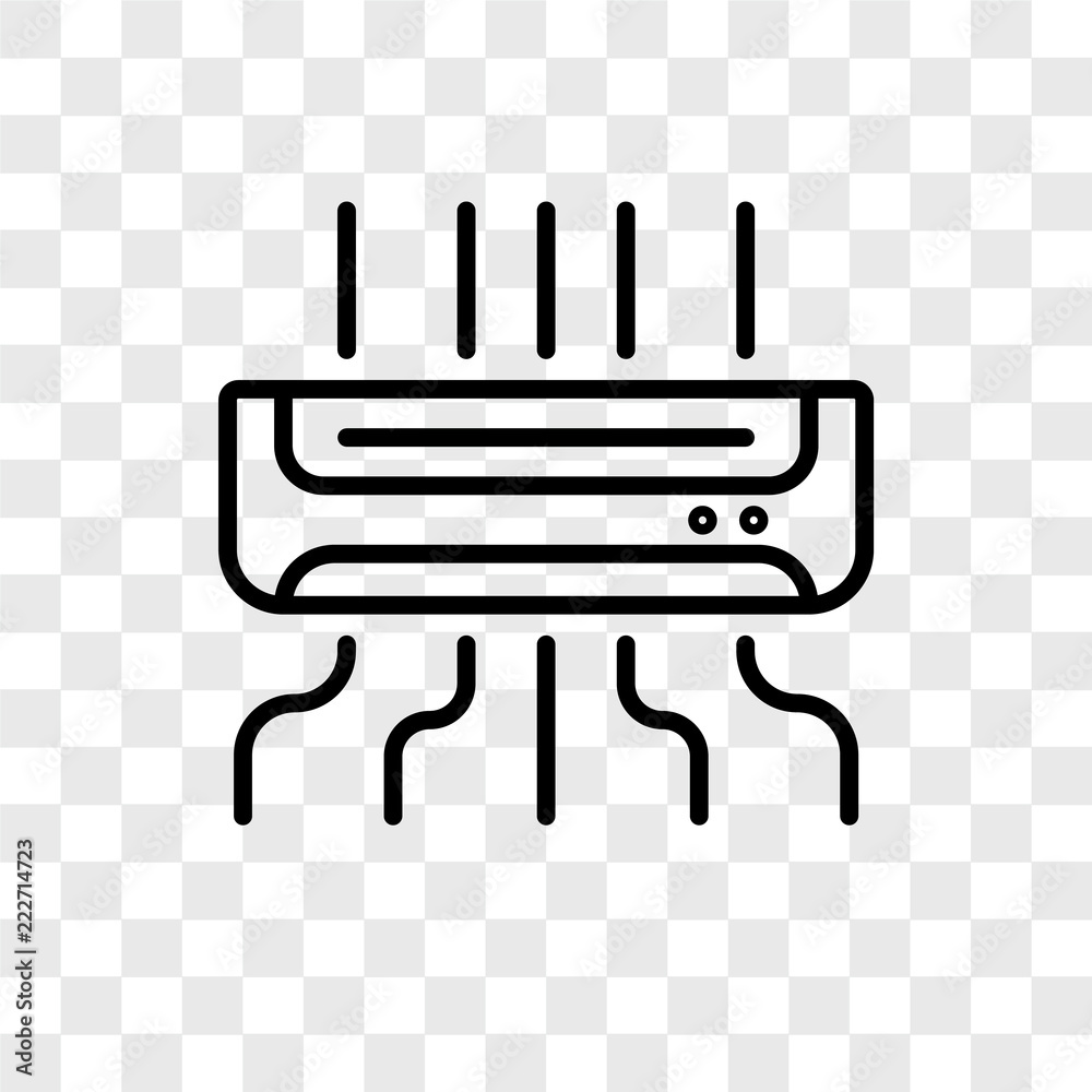 air conditioner icons isolated on transparent background. Modern and ...