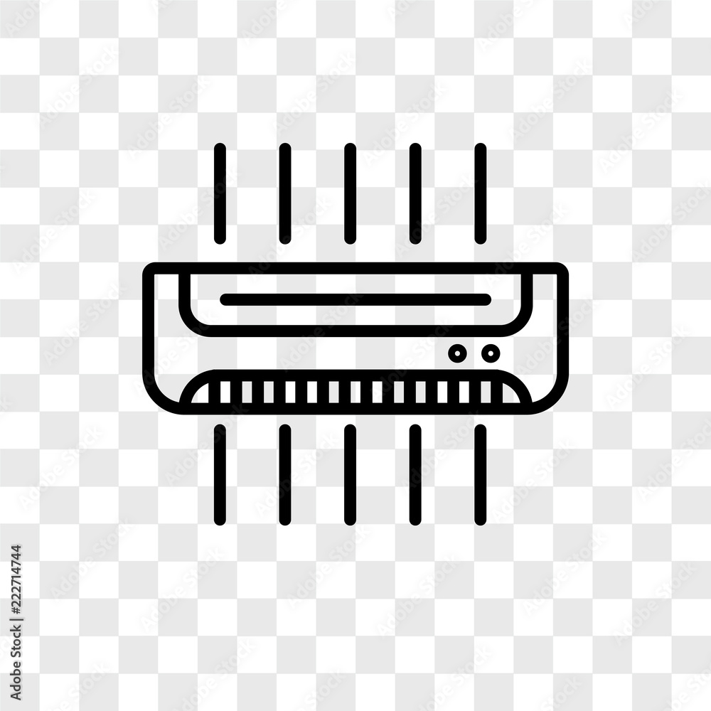 air conditioner icons isolated on transparent background. Modern and ...