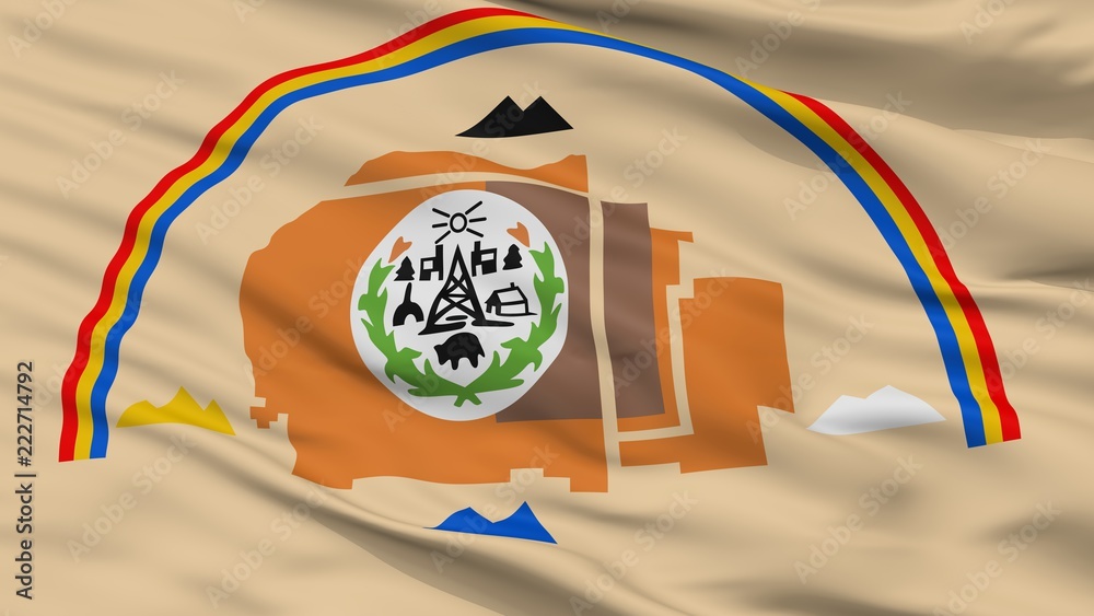 Navajo Indian Flag, Closeup View, 3D Rendering Stock Illustration ...