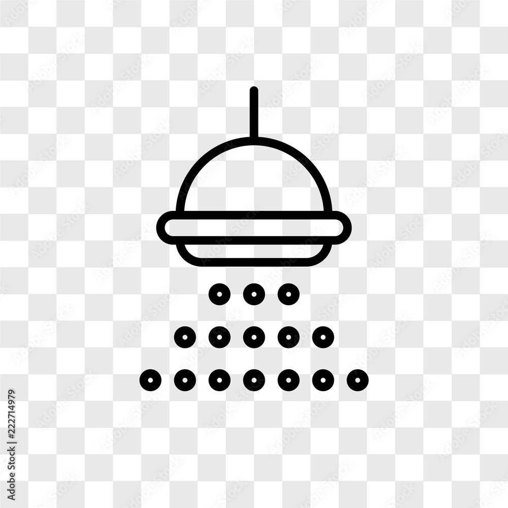shower icons isolated on transparent background. Modern and editable ...