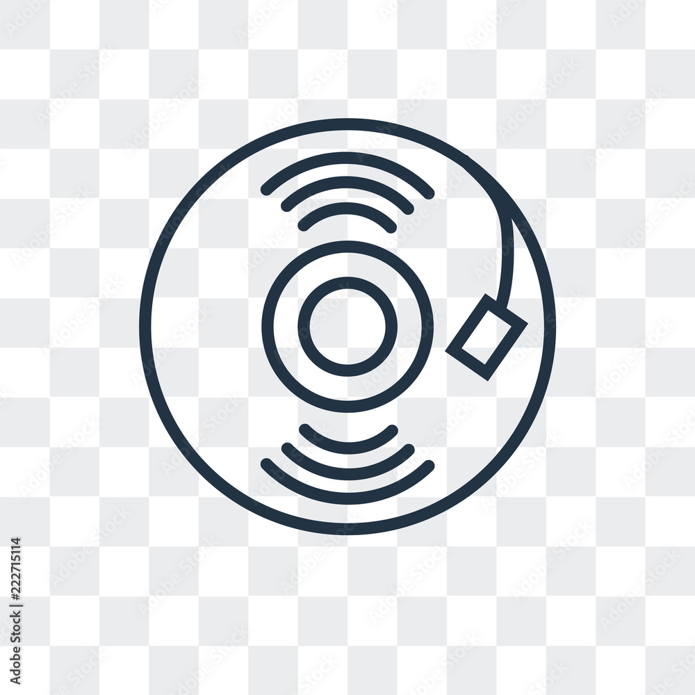 vinyl icon isolated on transparent background. Modern and editable ...