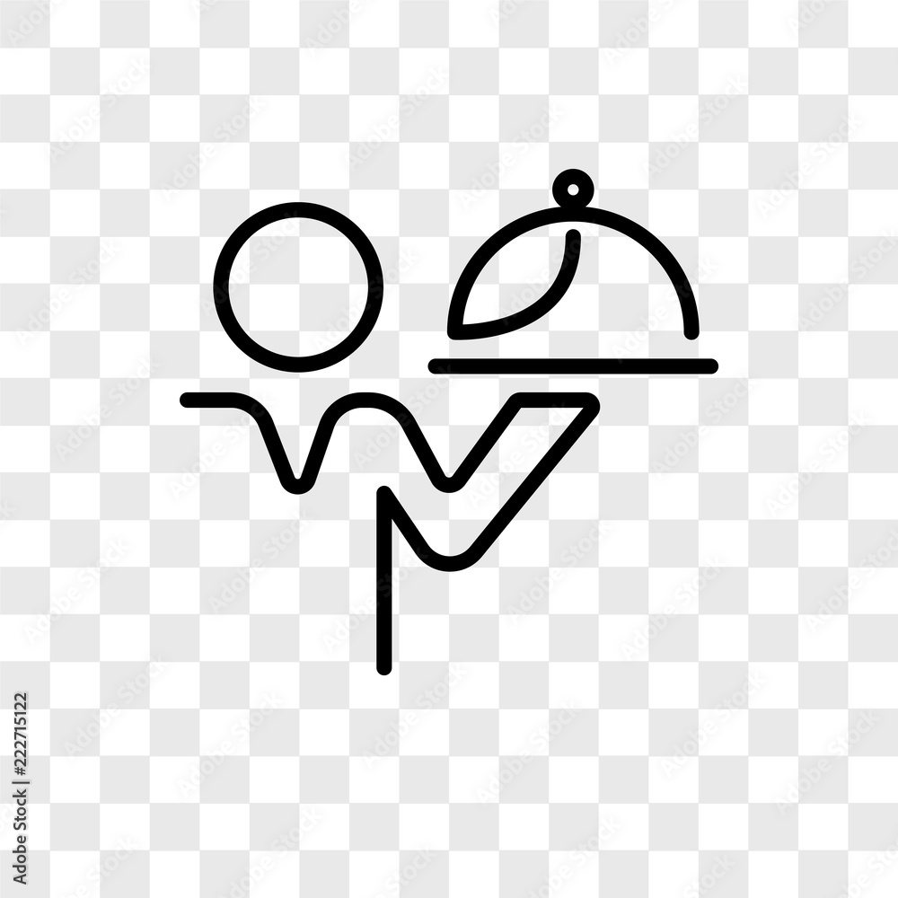 Vettoriale Stock waiter icons isolated on transparent background ... Vettoriale Stock waiter icons isolated on transparent background ...