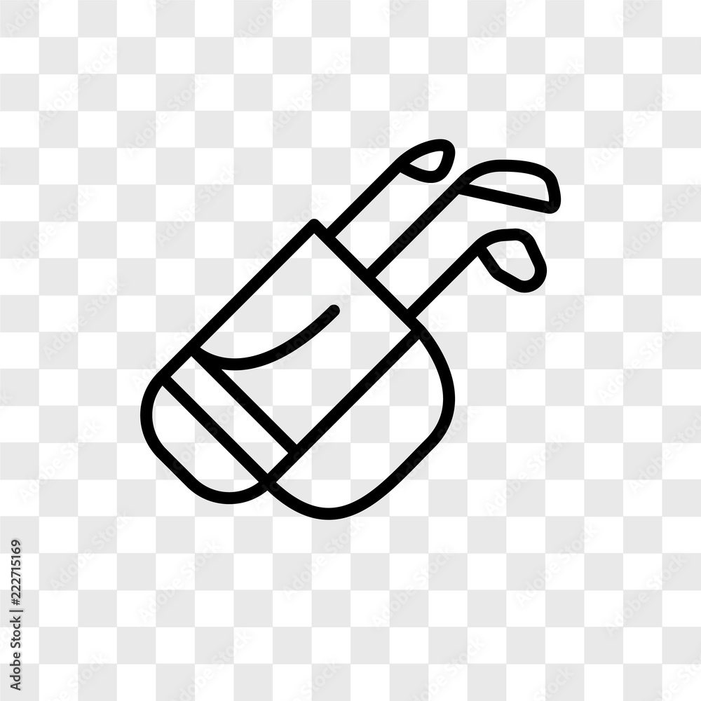 golf icons isolated on transparent background. Modern and editable golf ...