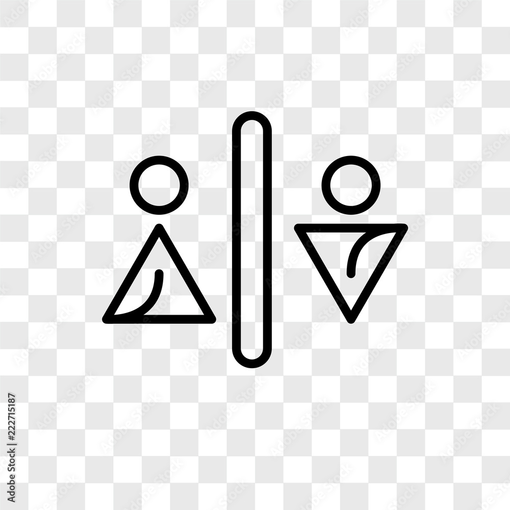 toilets icons isolated on transparent background. Modern and editable ...