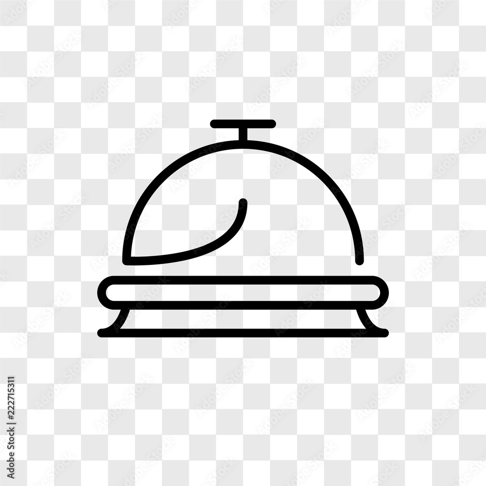 reception icons isolated on transparent background. Modern and editable ...