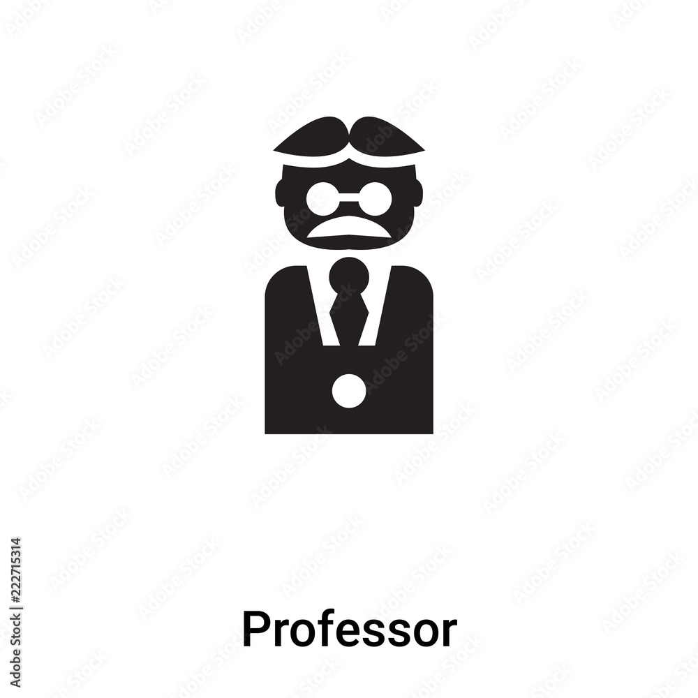 Professor icon vector isolated on white background, logo concept of ...