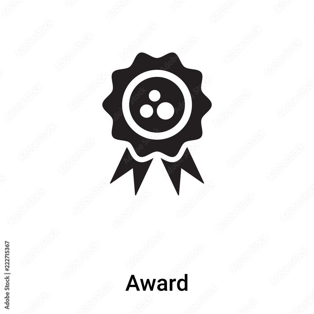 Award icon vector isolated on white background, logo concept of Award ...