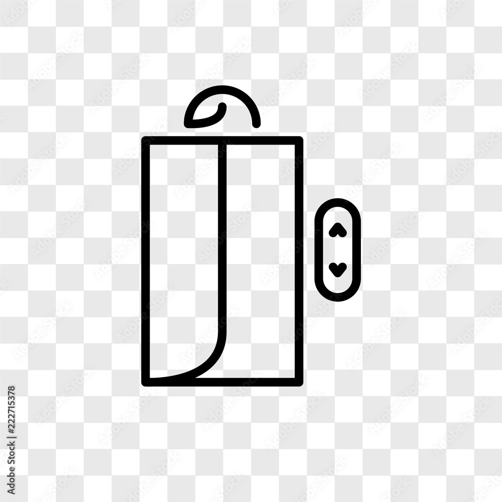 lift icons isolated on transparent background. Modern and editable lift ...