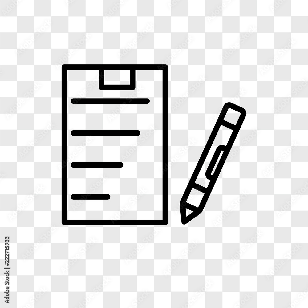 clipboard icons isolated on transparent background. Modern and editable ...