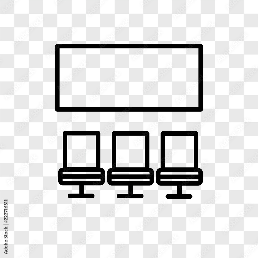 cinema icons isolated on transparent background. Modern and editable ...