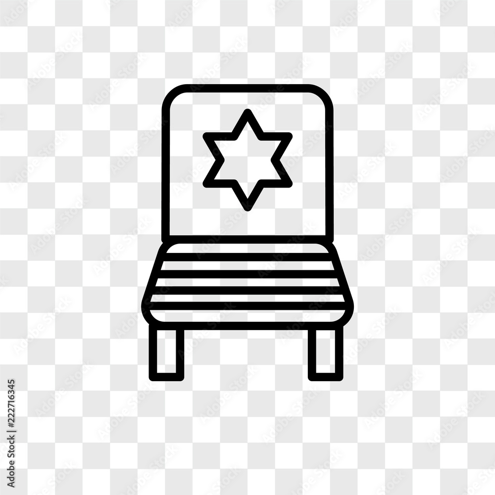 chair icons isolated on transparent background. Modern and editable ...