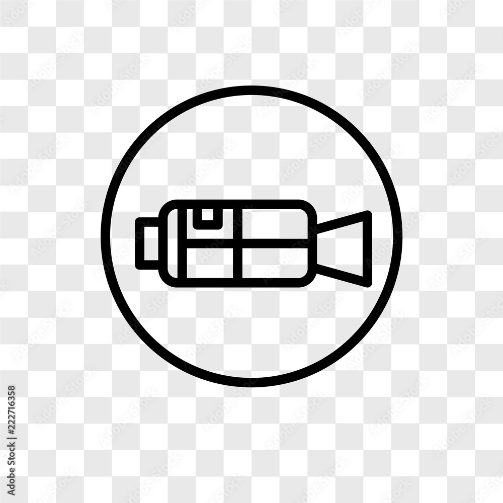 video camera icons isolated on transparent background. Modern and ...