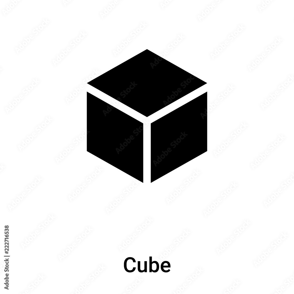 Cube icon vector isolated on white background, logo concept of Cube ...