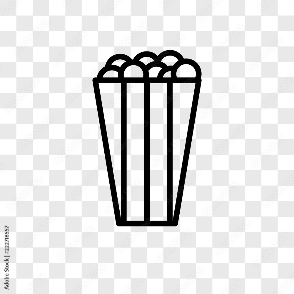 popcorn icons isolated on transparent background. Modern and editable ...