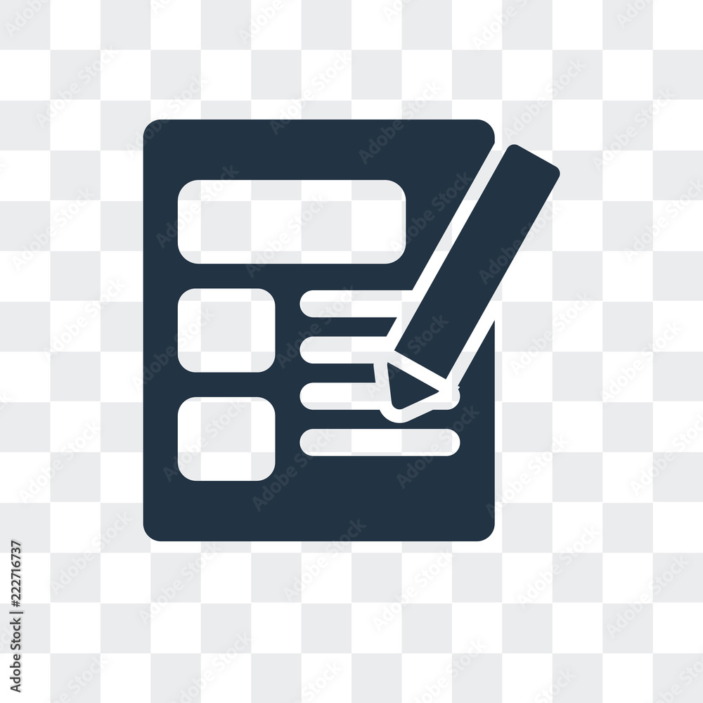 verification icon isolated on transparent background. Modern and ...