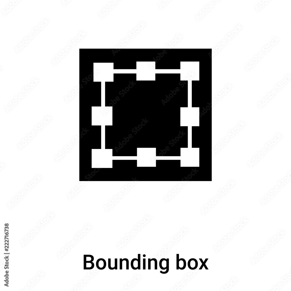 Bounding box icon vector isolated on white background, logo concept of Bounding box sign on ...