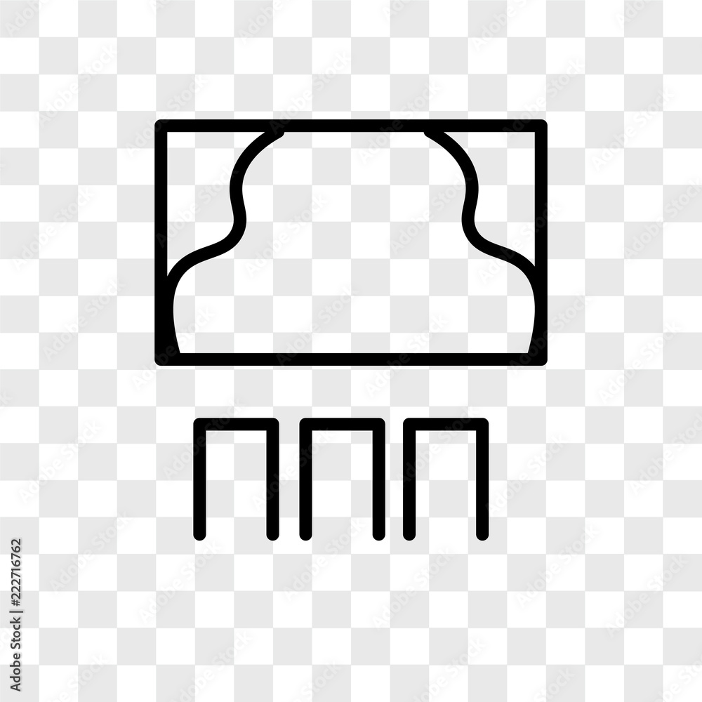 seat icons isolated on transparent background. Modern and editable seat ...