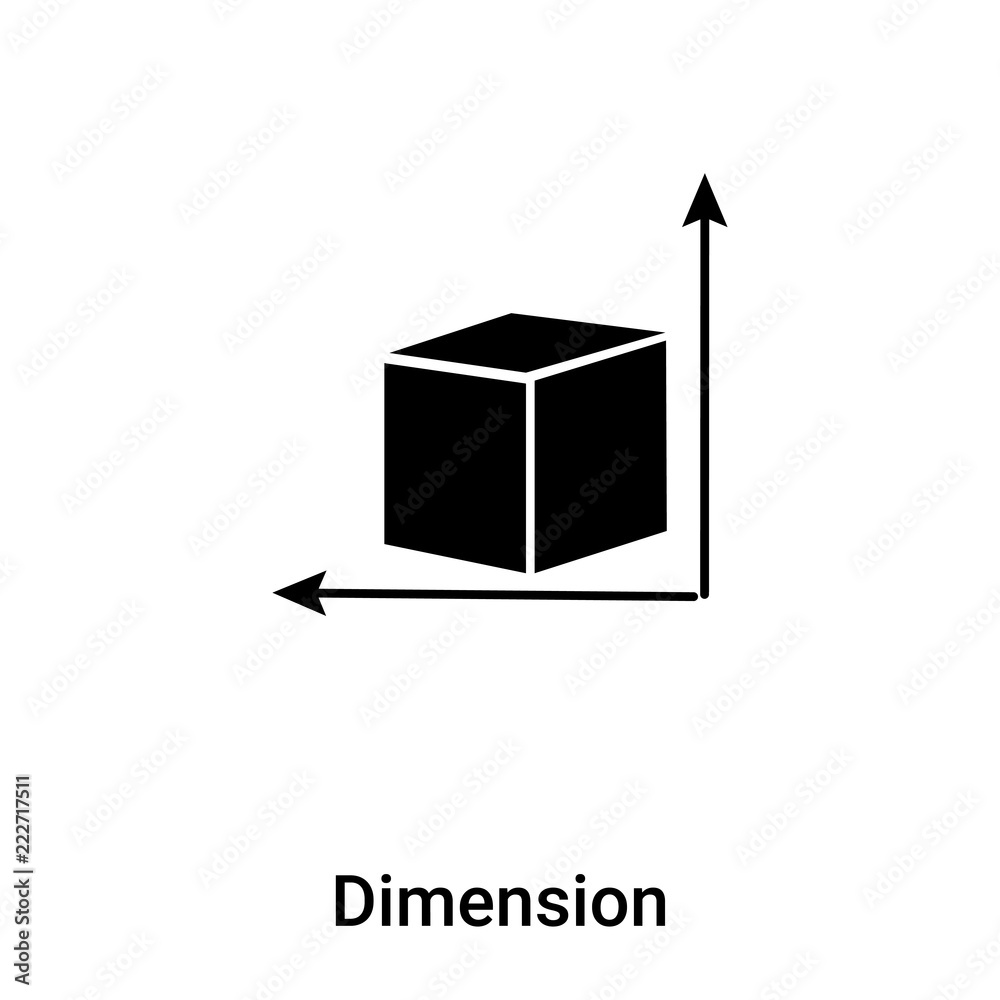 Dimension icon vector isolated on white background, logo concept of ...