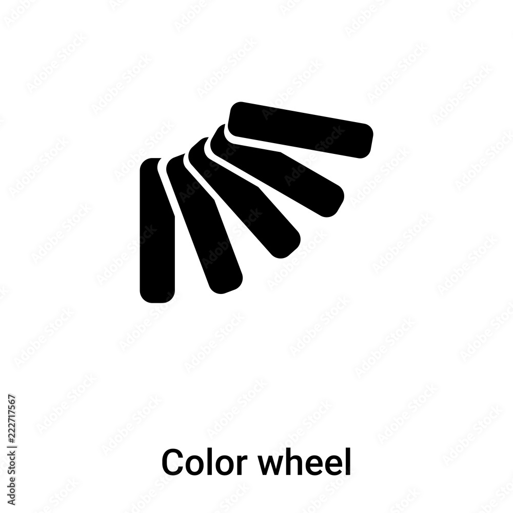 Color wheel icon vector isolated on white background, logo concept of ...