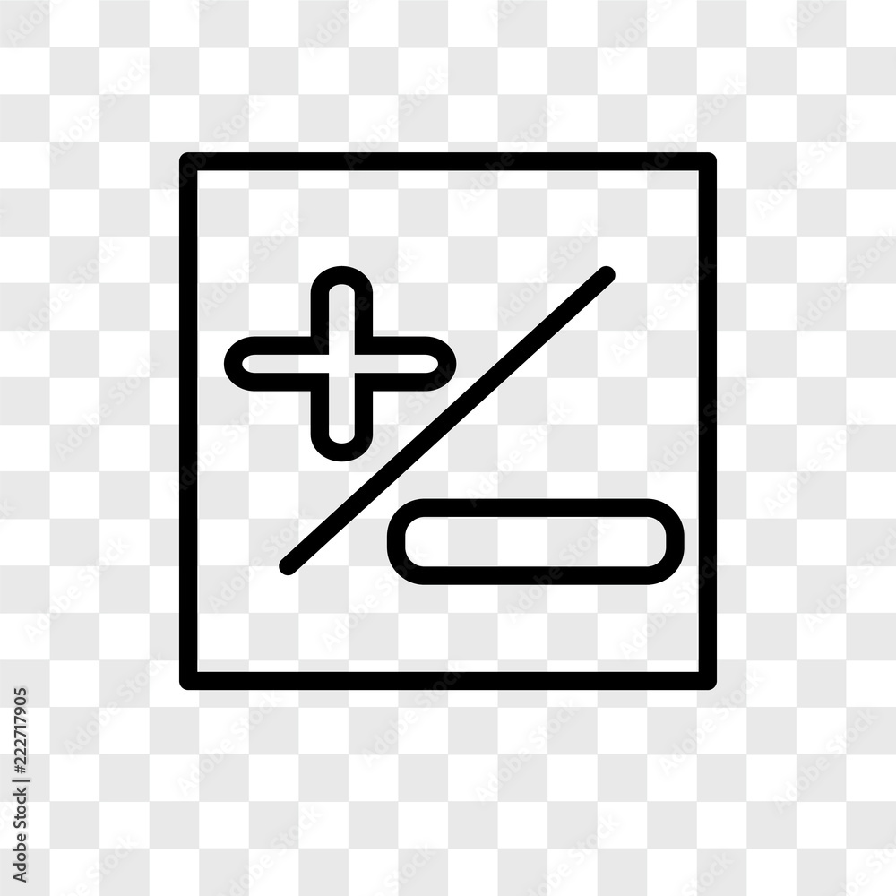 maths icons isolated on transparent background. Modern and editable ...