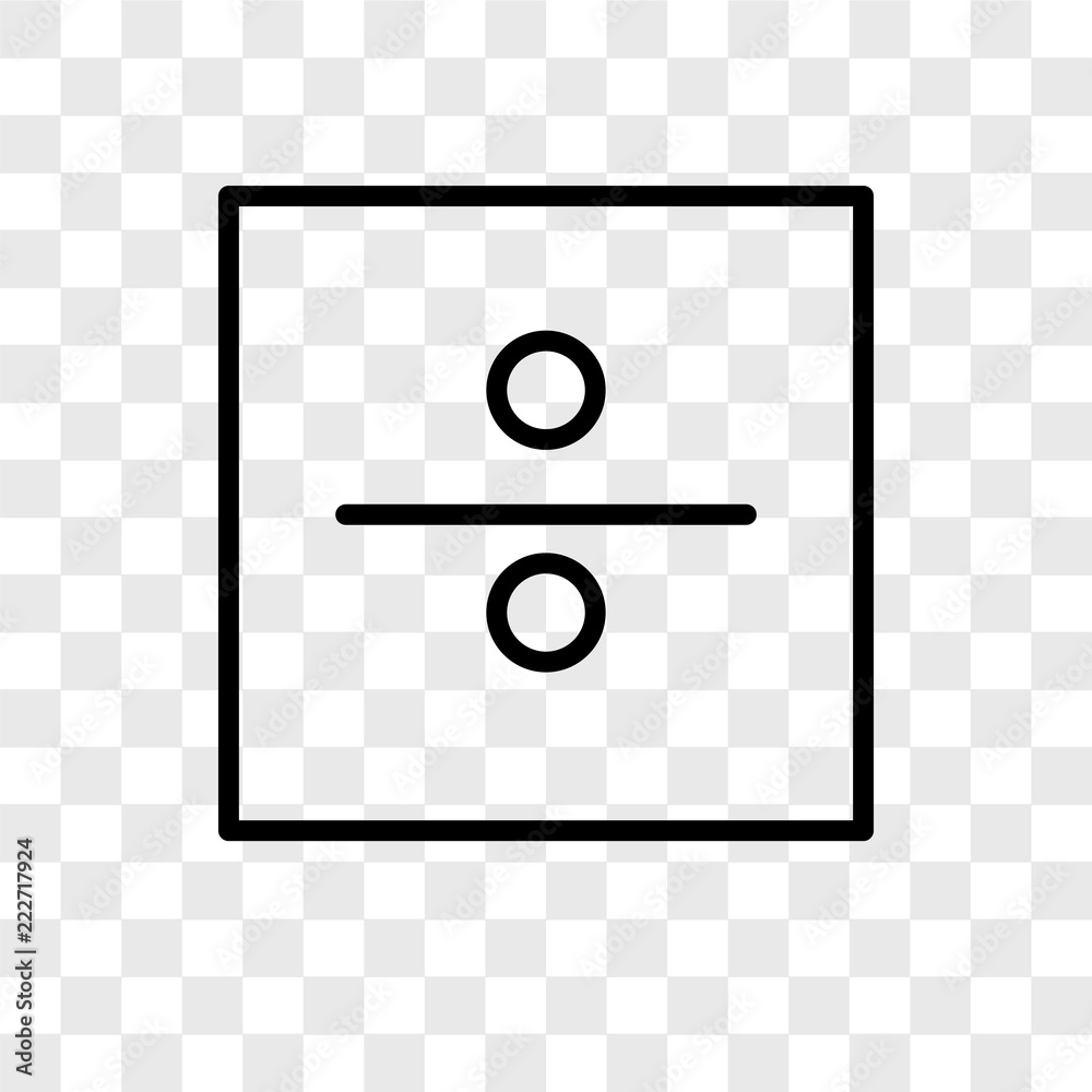 division icons isolated on transparent background. Modern and editable ...