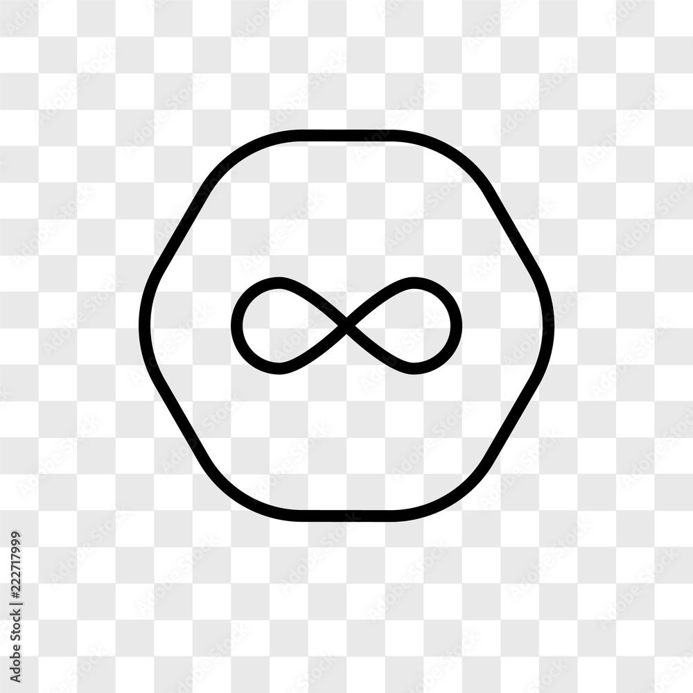 infinity icons isolated on transparent background. Modern and editable ...