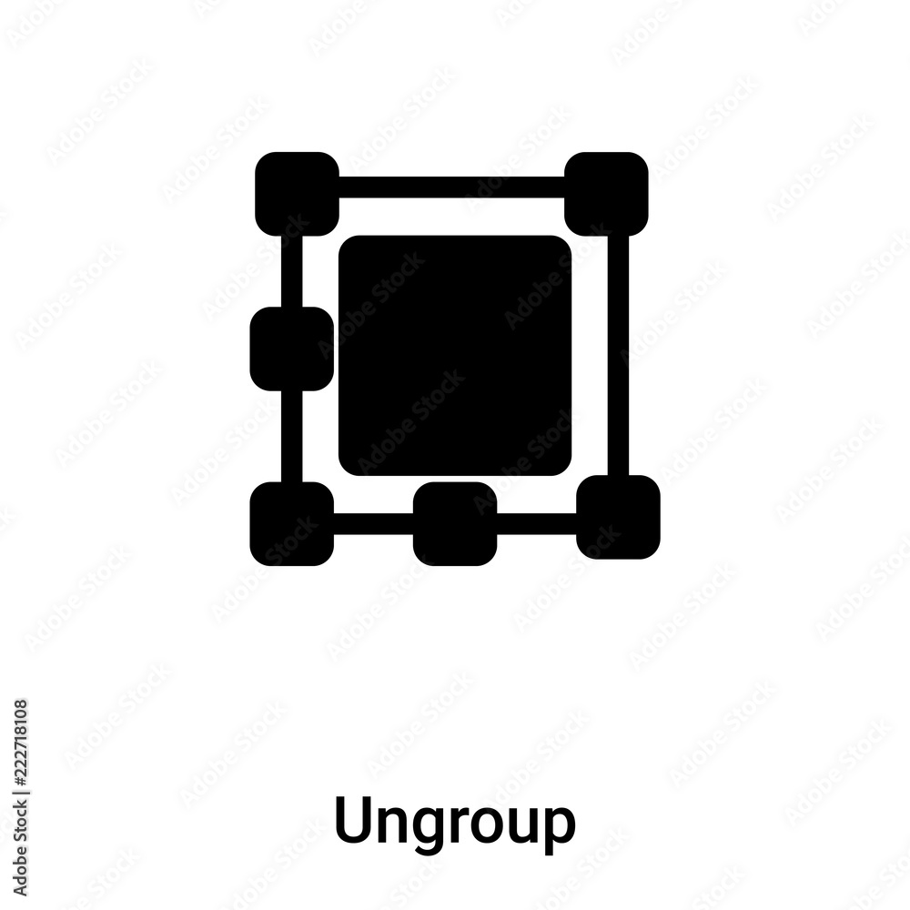 Ungroup icon vector isolated on white background, logo concept of ...