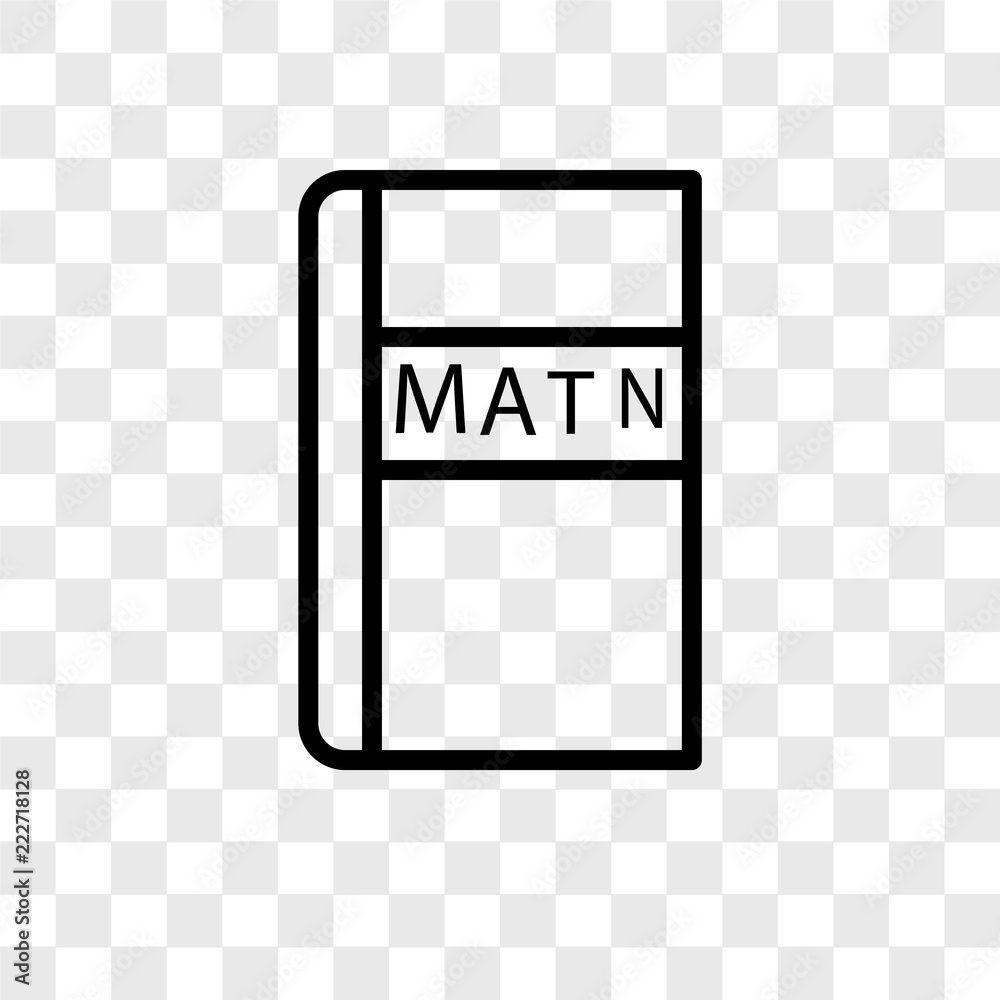 math book icons isolated on transparent background. Modern and editable ...