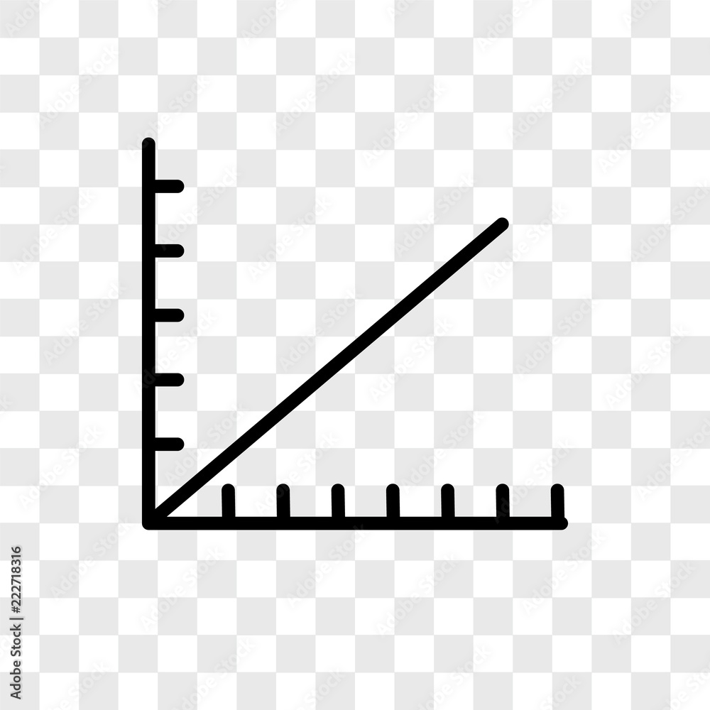 Line graph vector icon isolated on transparent background, Line graph ...