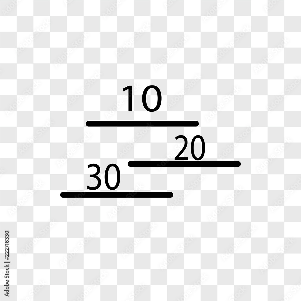 numbers icons isolated on transparent background. Modern and editable ...