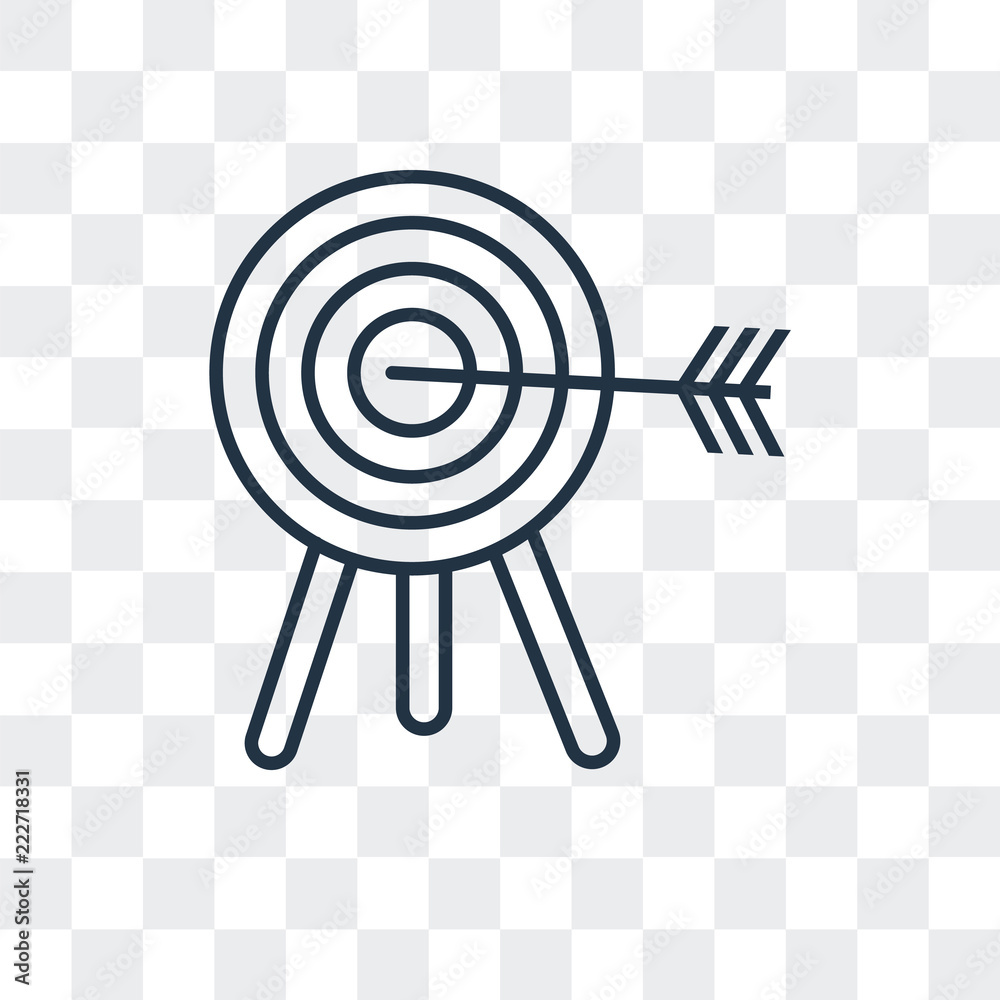 bullseye icon isolated on transparent background. Modern and editable ...