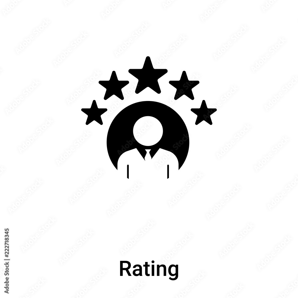 Rating icon vector isolated on white background, logo concept of Rating ...