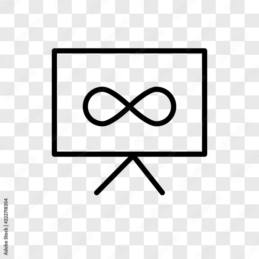 infinity icons isolated on transparent background. Modern and editable ...