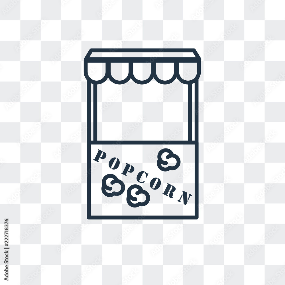 popcorn icon isolated on transparent background. Modern and editable ...