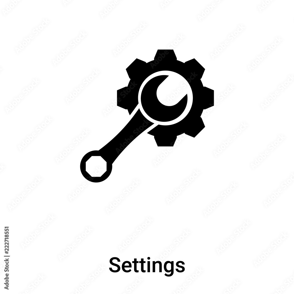 Settings icon vector isolated on white background, logo concept of ...