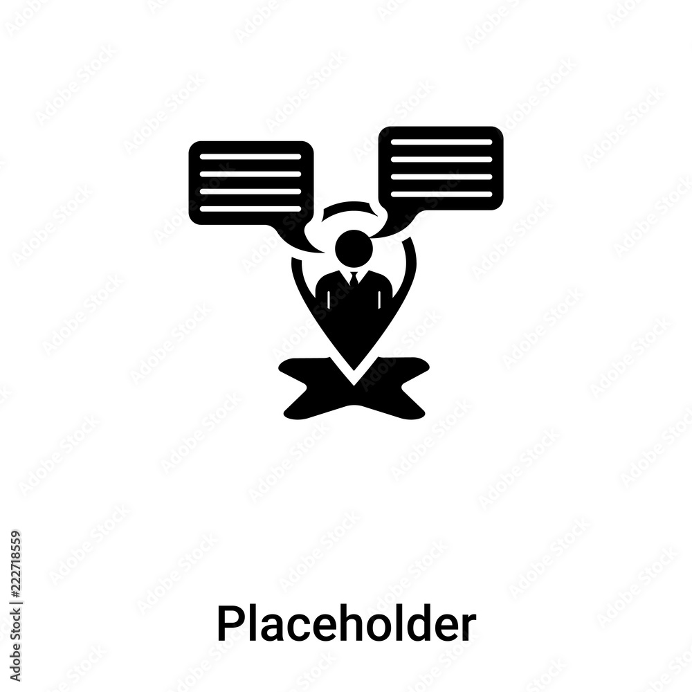 Placeholder icon vector isolated on white background, logo concept of ...