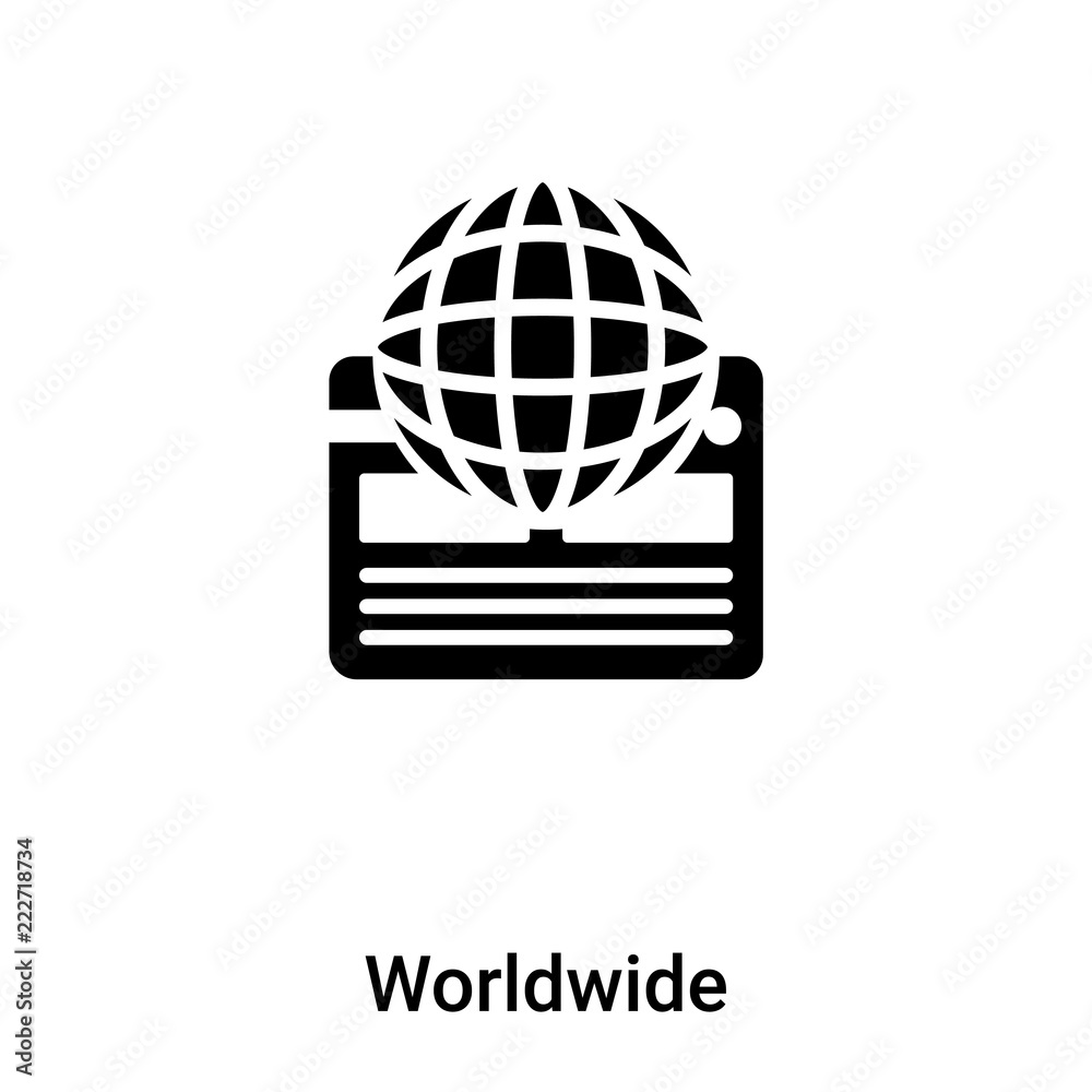 Worldwide icon vector isolated on white background, logo concept of ...