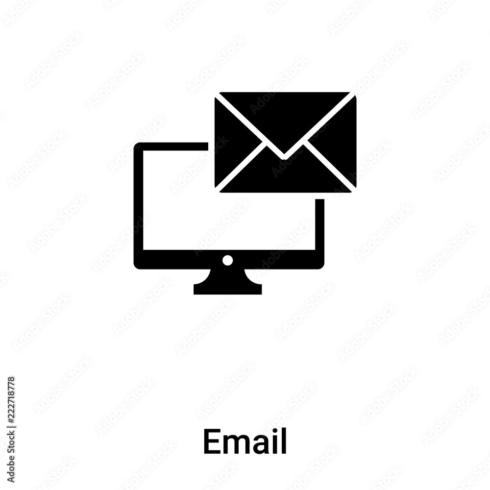 Email icon vector isolated on white background, logo concept of Email ...