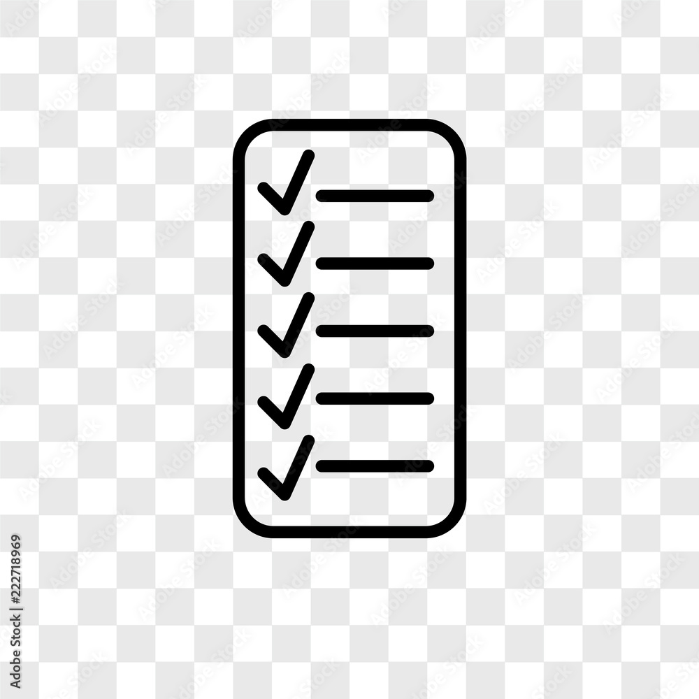 list icons isolated on transparent background. Modern and editable list ...