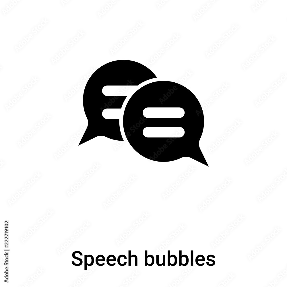 Speech bubbles icon vector isolated on white background, logo concept ...