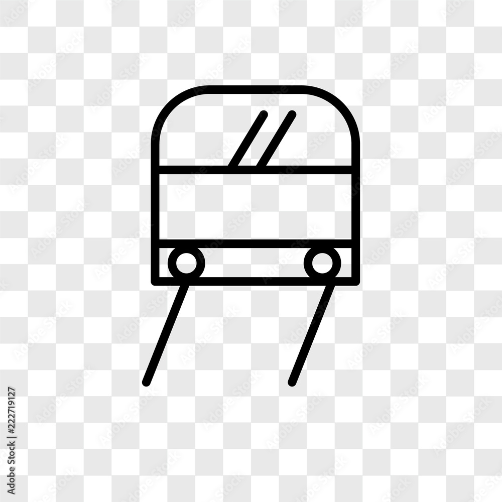 subway icons isolated on transparent background. Modern and editable ...