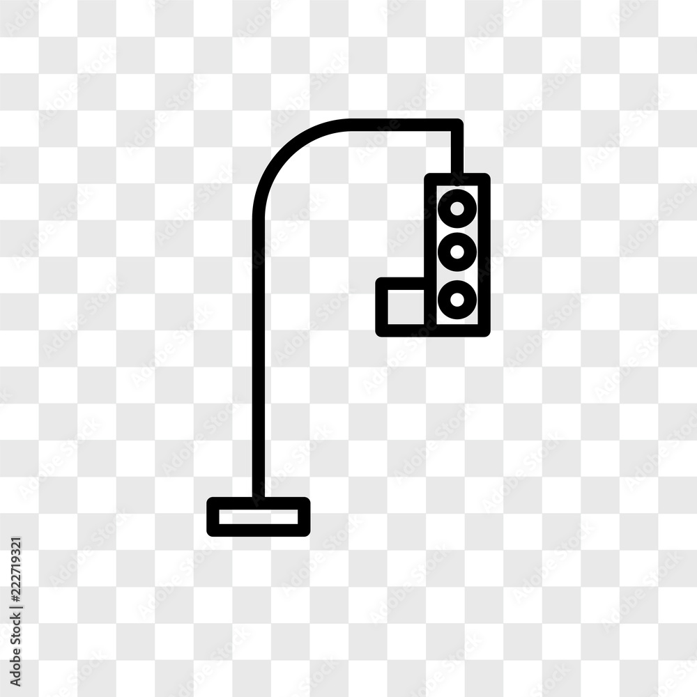 traffic light icons isolated on transparent background. Modern and ...