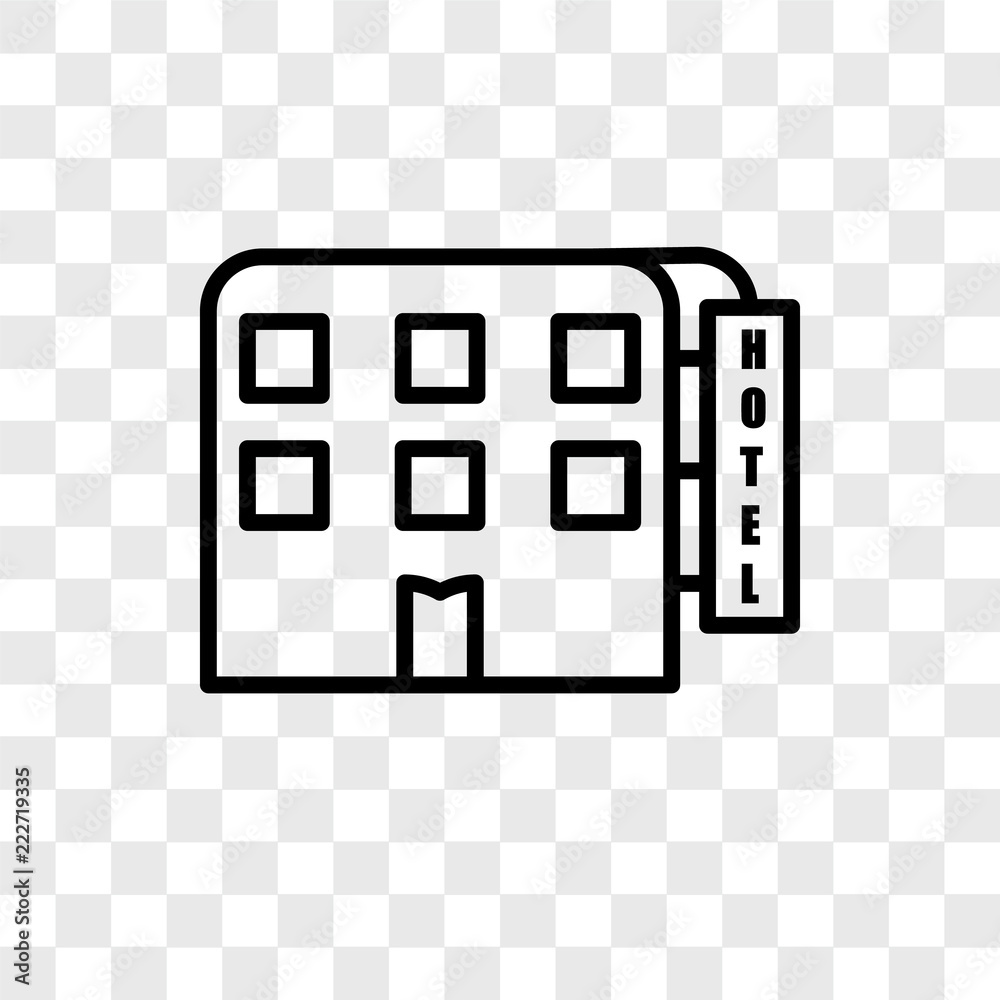 motel icons isolated on transparent background. Modern and editable ...