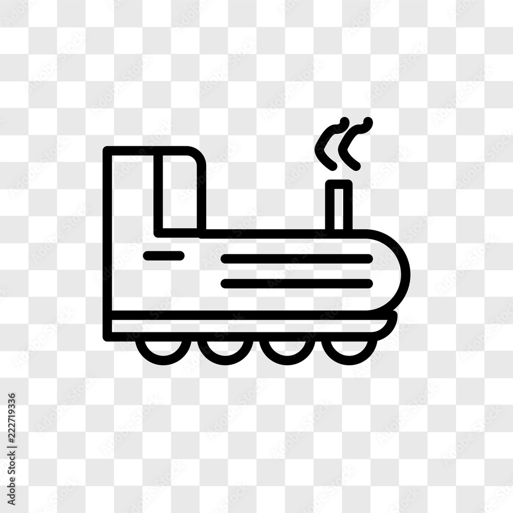 train icons isolated on transparent background. Modern and editable ...