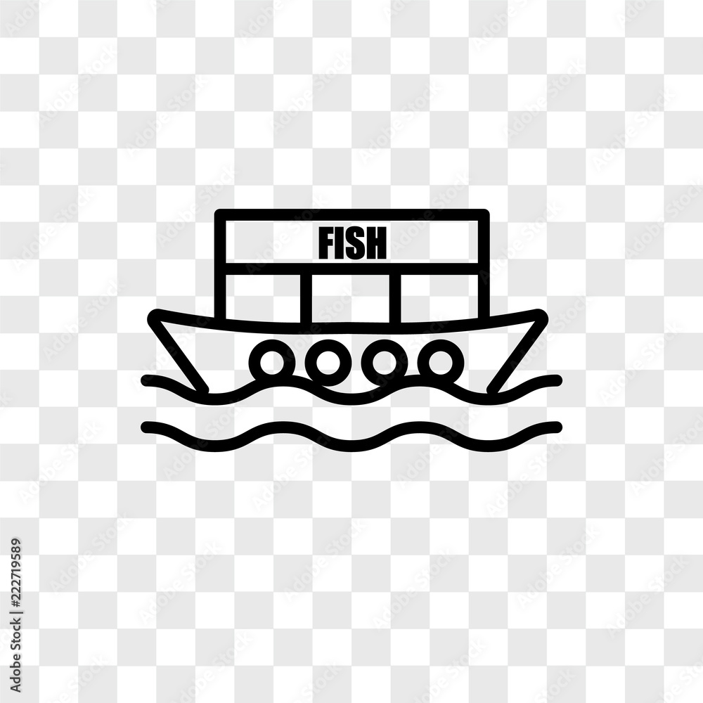 houseboat icons isolated on transparent background. Modern and editable ...