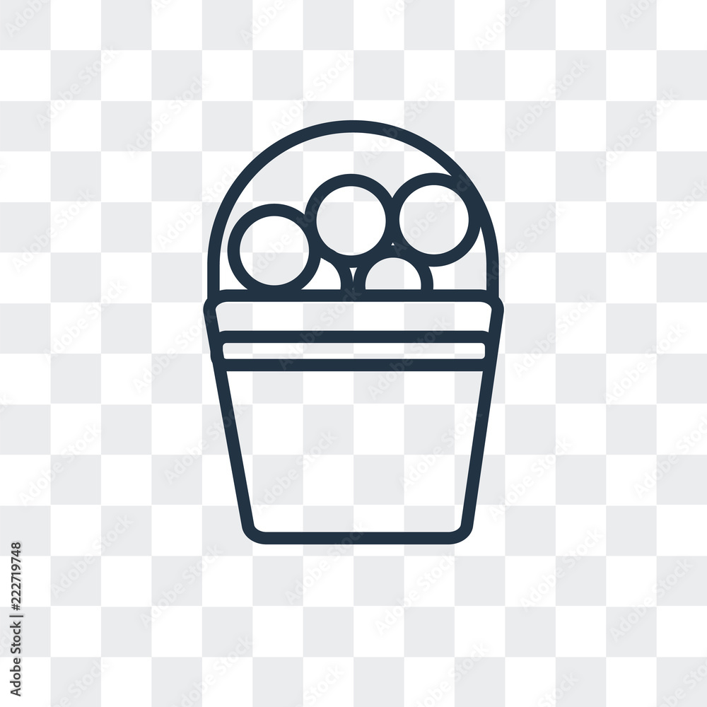 bucket icon isolated on transparent background. Modern and editable ...