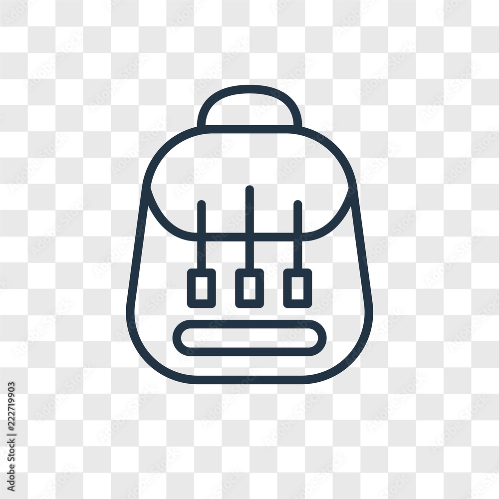 backpack icons isolated on transparent background. Modern and editable ...