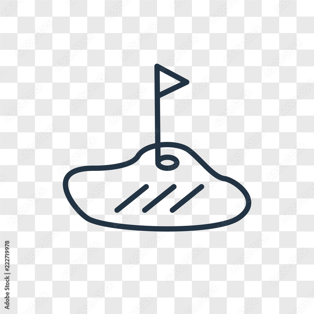 golf icons isolated on transparent background. Modern and editable golf ...