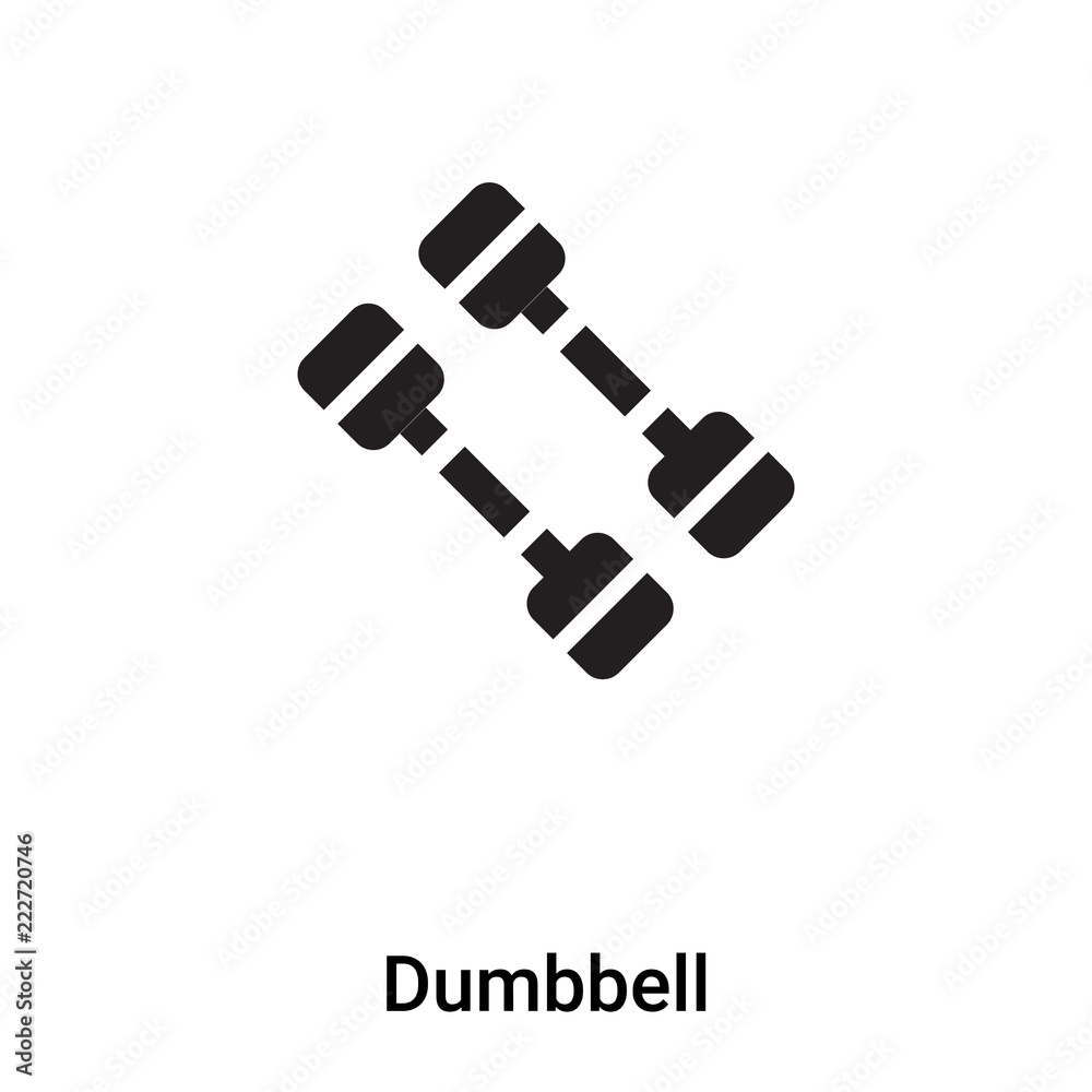 Dumbbell icon vector isolated on white background, logo concept of ...