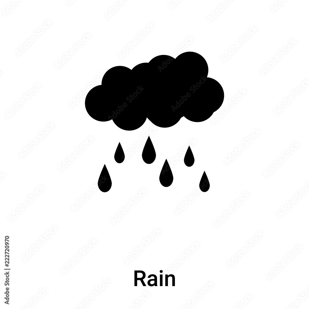 Rain icon vector isolated on white background, logo concept of Rain ...